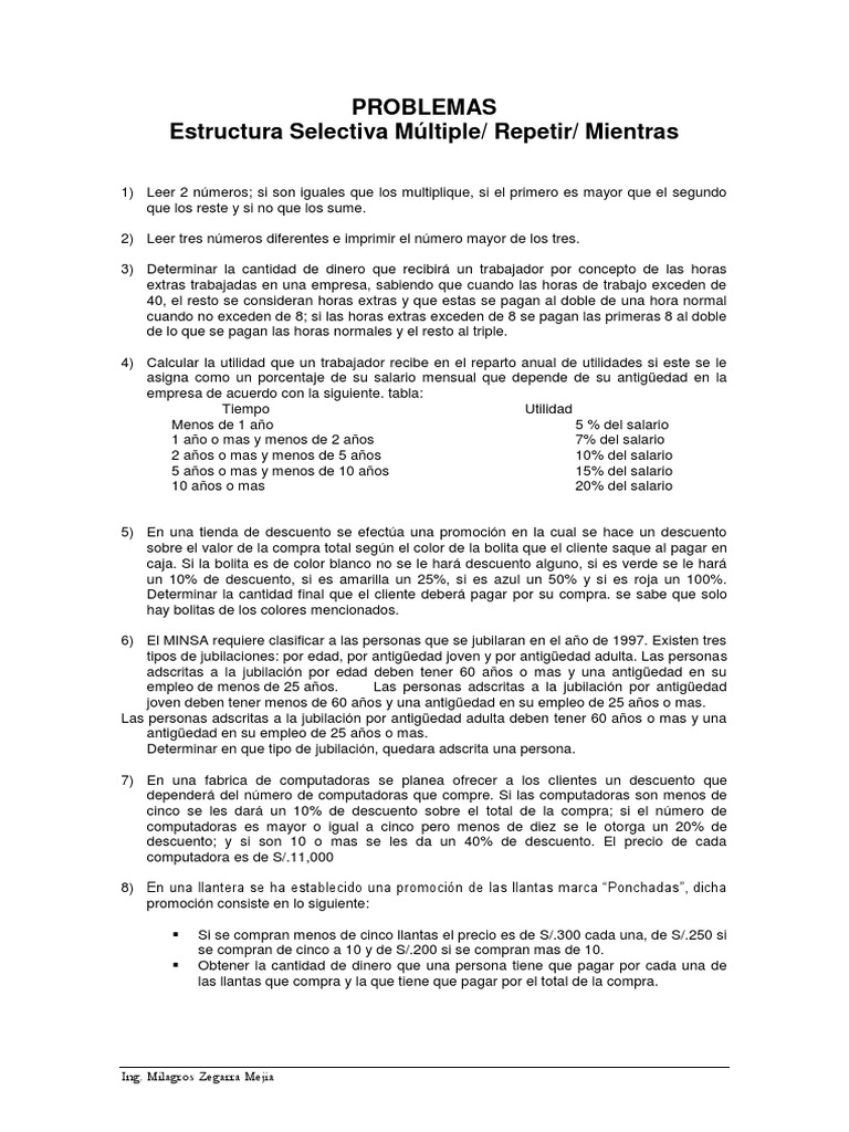 Tarea 2 Multiple Repetir Mientras | PDF | Salario | Algoritmos