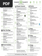 Shake Shack Menu Nutrition Overview | PDF | Hamburgers | Food Industry