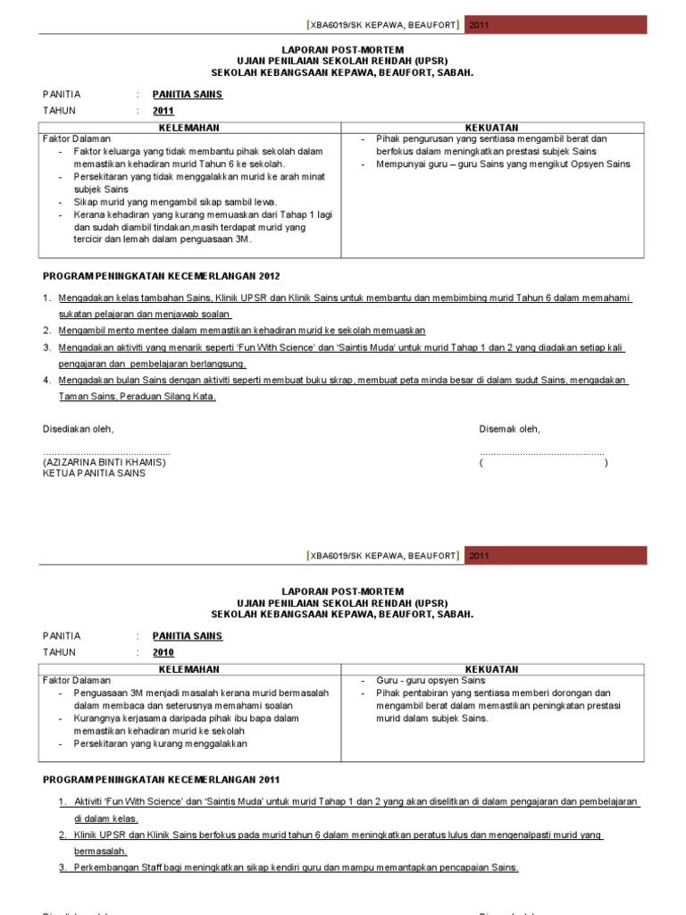 Laporan Post Mortem | PDF