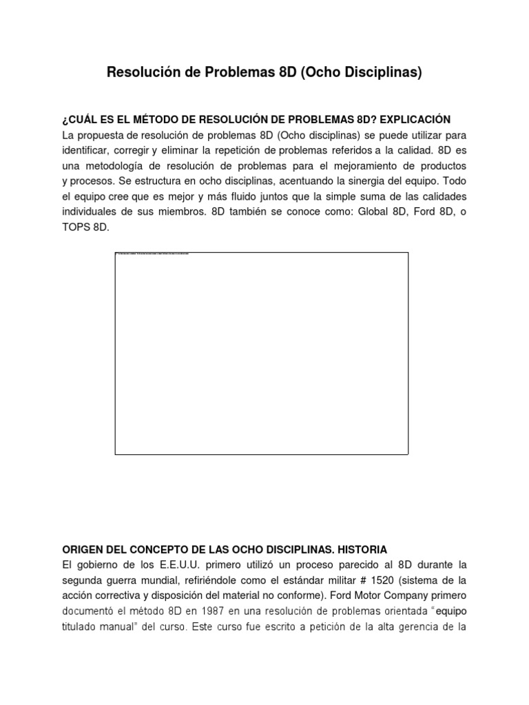 Resolución de Problemas 8D | PDF | Sistema operativo | Bienestar Resolución de Problemas 8D | PDF | Sistema operativo | Bienestar