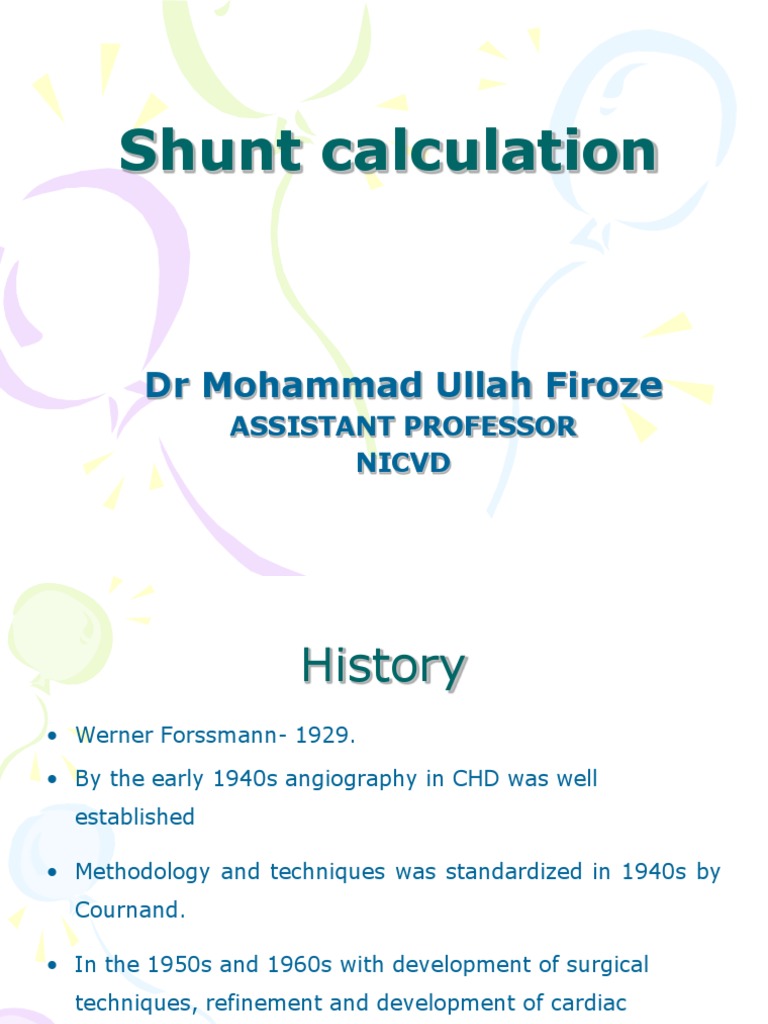 Cardiac Shunt Calculation Techniques | PDF | Cardiology | Heart