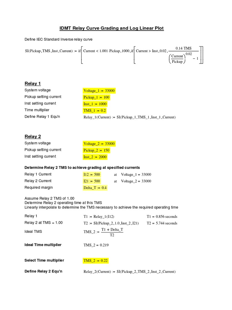 IDMT Relay Grading | PDF
