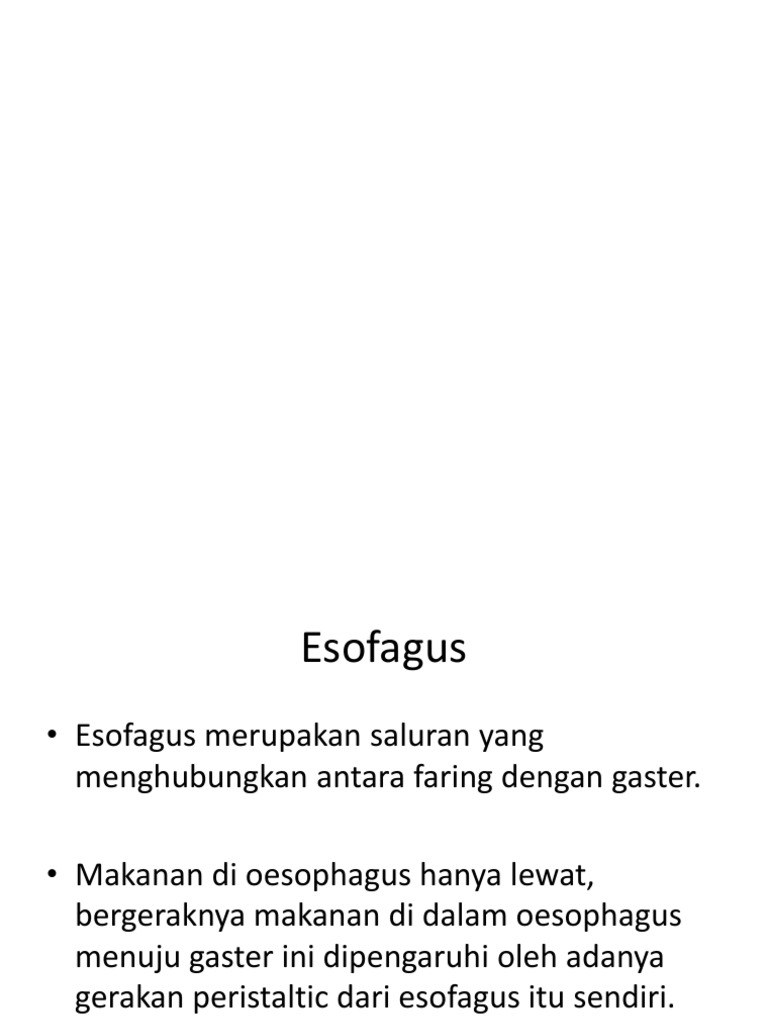 Presentasi Esofagus | PDF