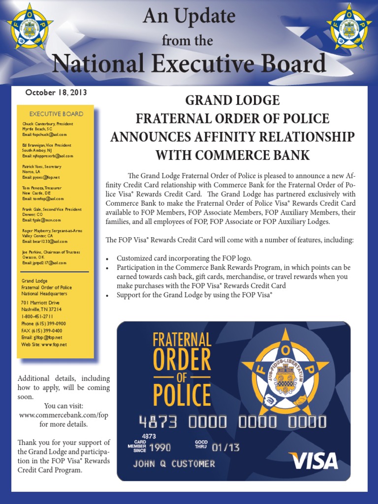 FOP Credit Card for Members | PDF