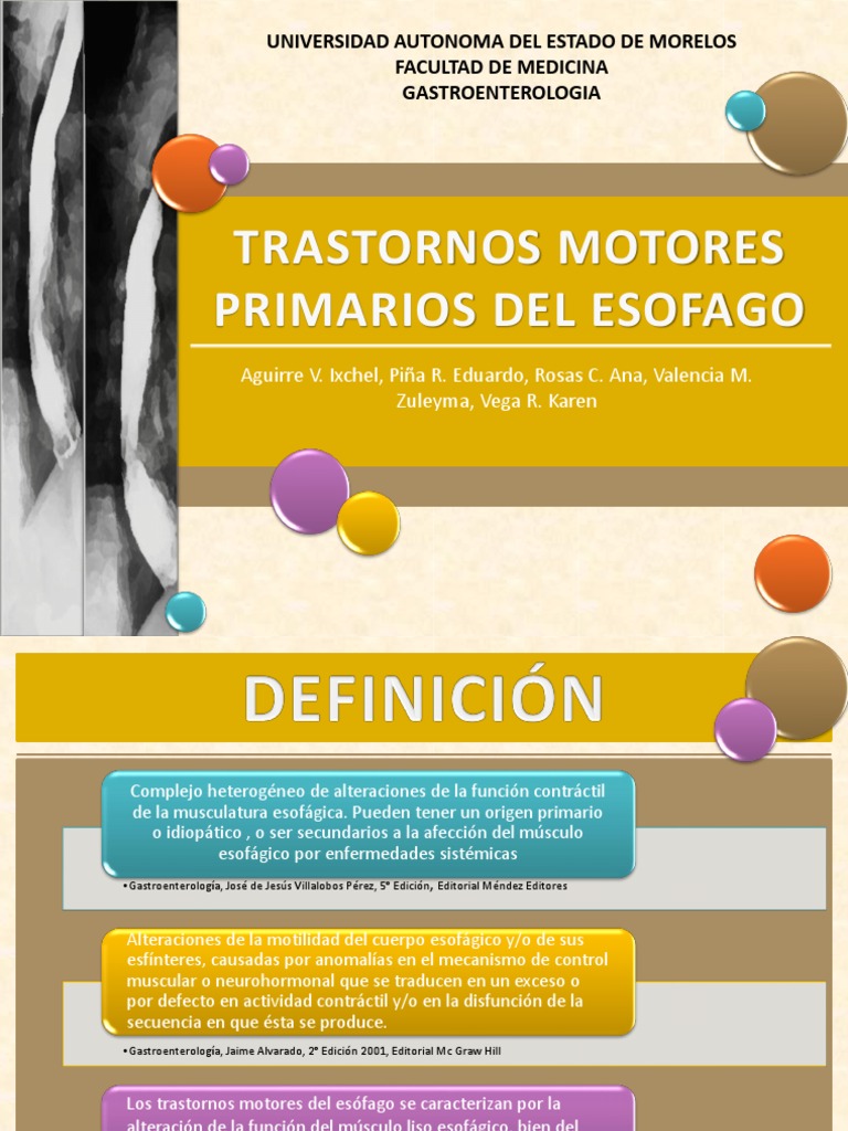 Trastornos Motores Del Esofago-completo | La enfermedad por reflujo ...