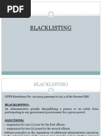 Revised Blacklisting Guidelines 2017 | PDF | Procurement | Joint Venture