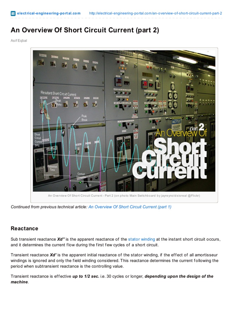 An Overview of Short Circuit Current Part 2 | PDF | Electrical ...