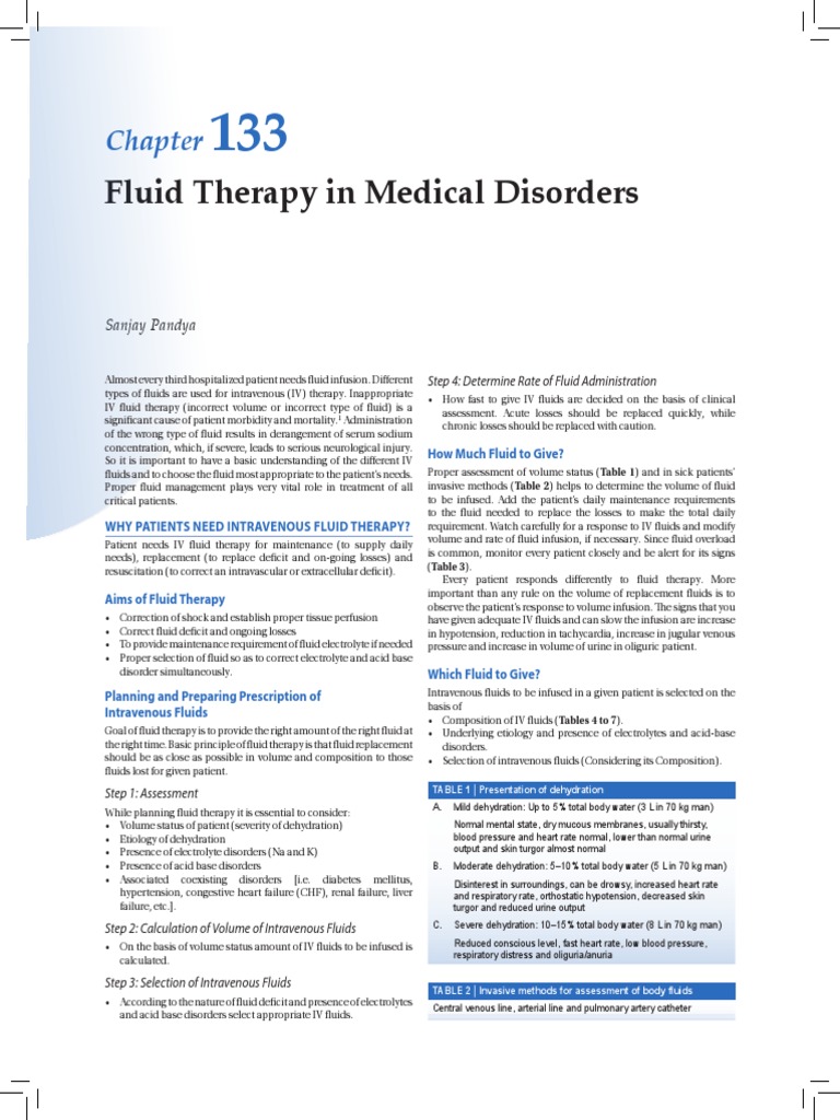 Fluid Therapy Guidelines by Sanjay Pandya | PDF