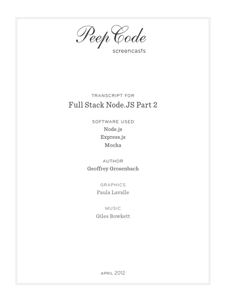 Full Stack Nodejs Pdf Scope Computer Science Java Script