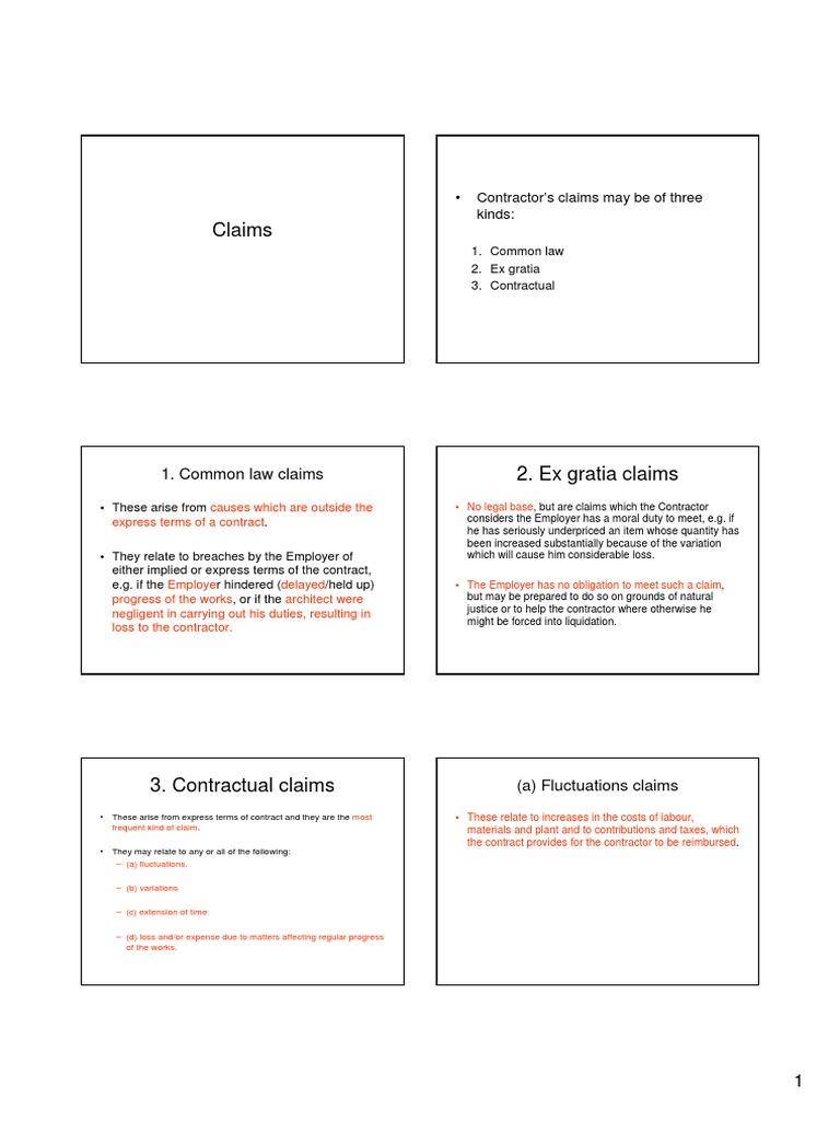 ACEC438 Claims Presentation | PDF