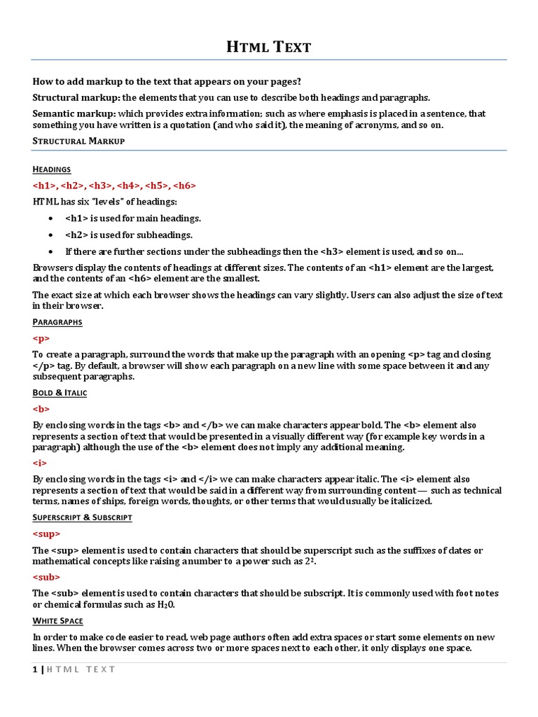 TML Ext | PDF | Html Element | Html