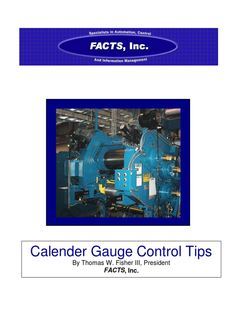 Calendering Gauge Control | PDF | Sheet Metal | Bearing (Mechanical)