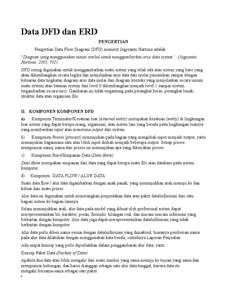 Data DFD Dan ERD | PDF