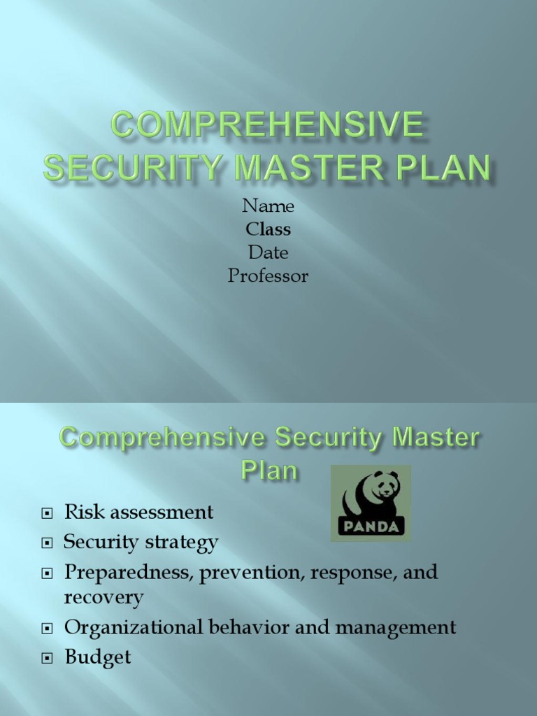 Comprehensive Security Master Plan | PDF | Physical Security | Computer ...