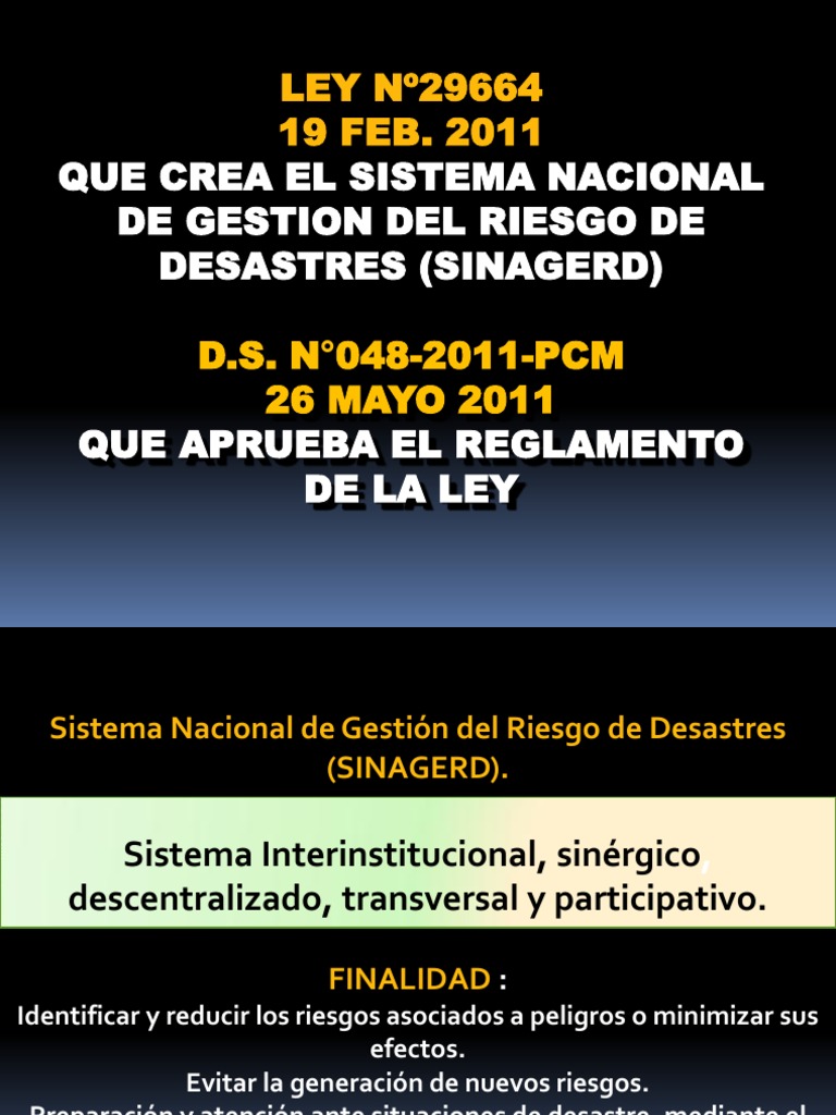 Ley Del Sinagerd | PDF | Planificación | Perú