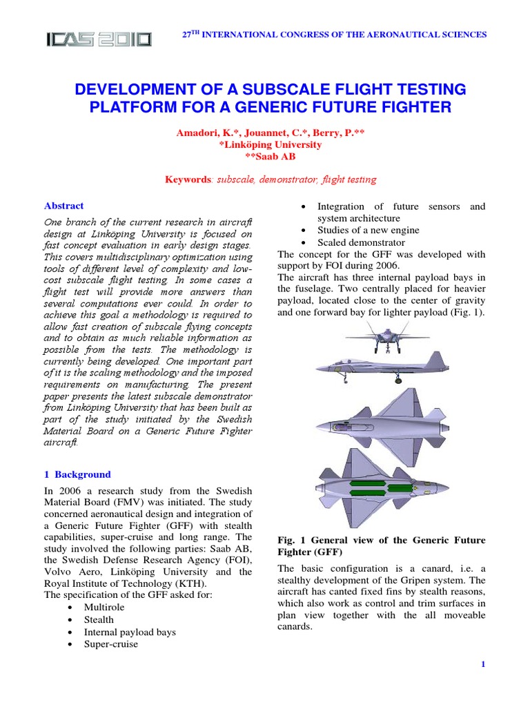 Sub Scale Flight Testing | PDF