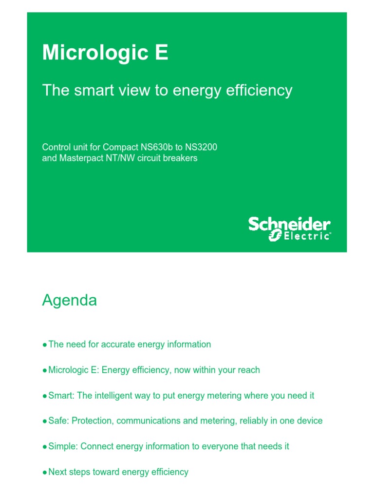 Schneider Micrologic 6.0e | PDF | Efficient Energy Use | Electric Power