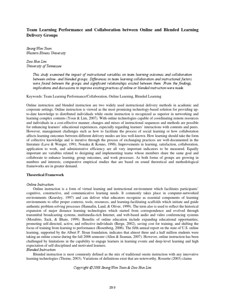 Blended Learning | PDF | Educational Technology | Questionnaire