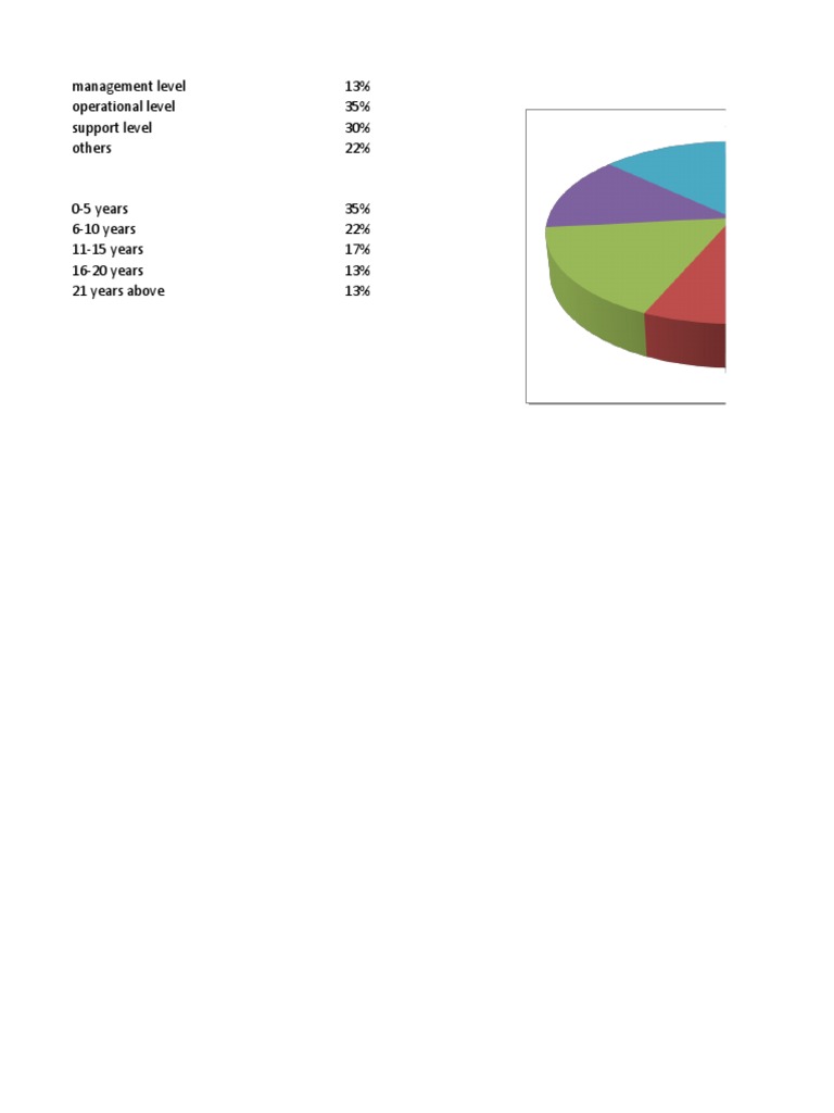 Management Level 13% Operational Level 35% Support Level 30% Others 22% ...