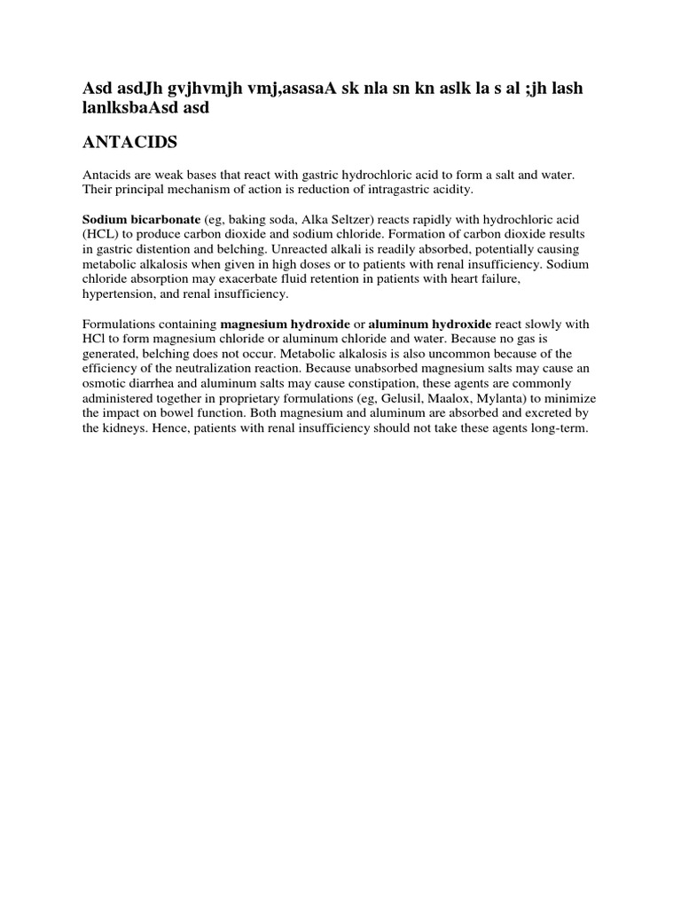 Overview of Acid-Reducing Medications | PDF | Pharmacology | Drugs