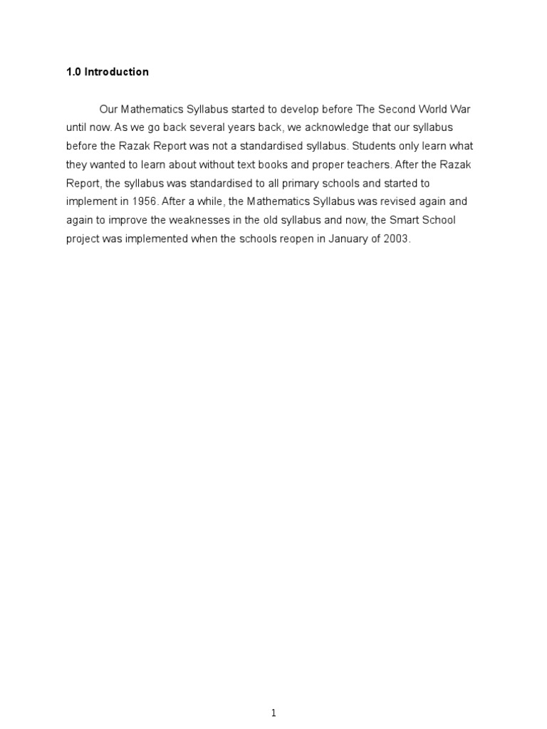 Evolution of Malaysia's Math Curriculum | PDF | Curriculum | Teaching ...
