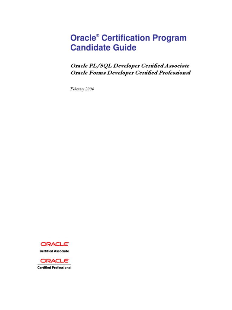 Oracle Certification Program Candidate Guide | PDF | Oracle Database ...