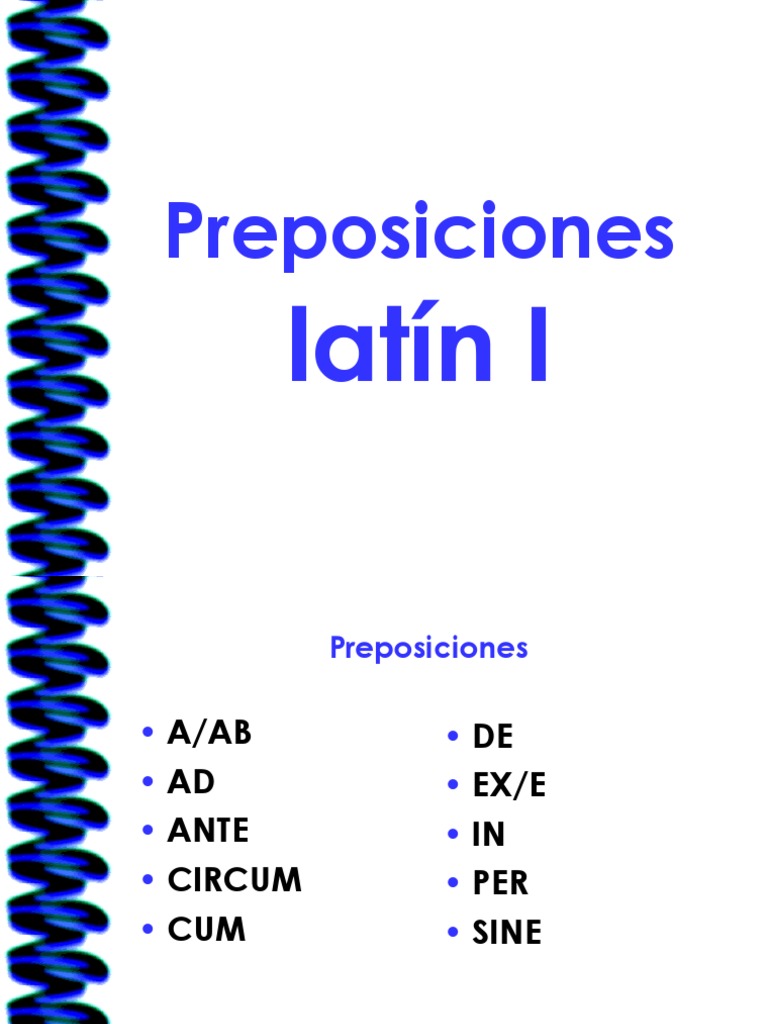 Preposiciones en Latín | PDF