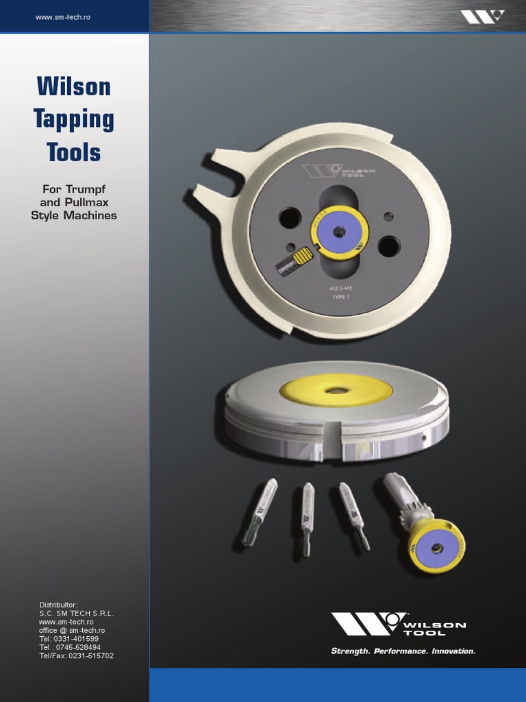 Wilson Tool Tapping Tools For TRUMPF Machines | PDF | Sheet Metal ...