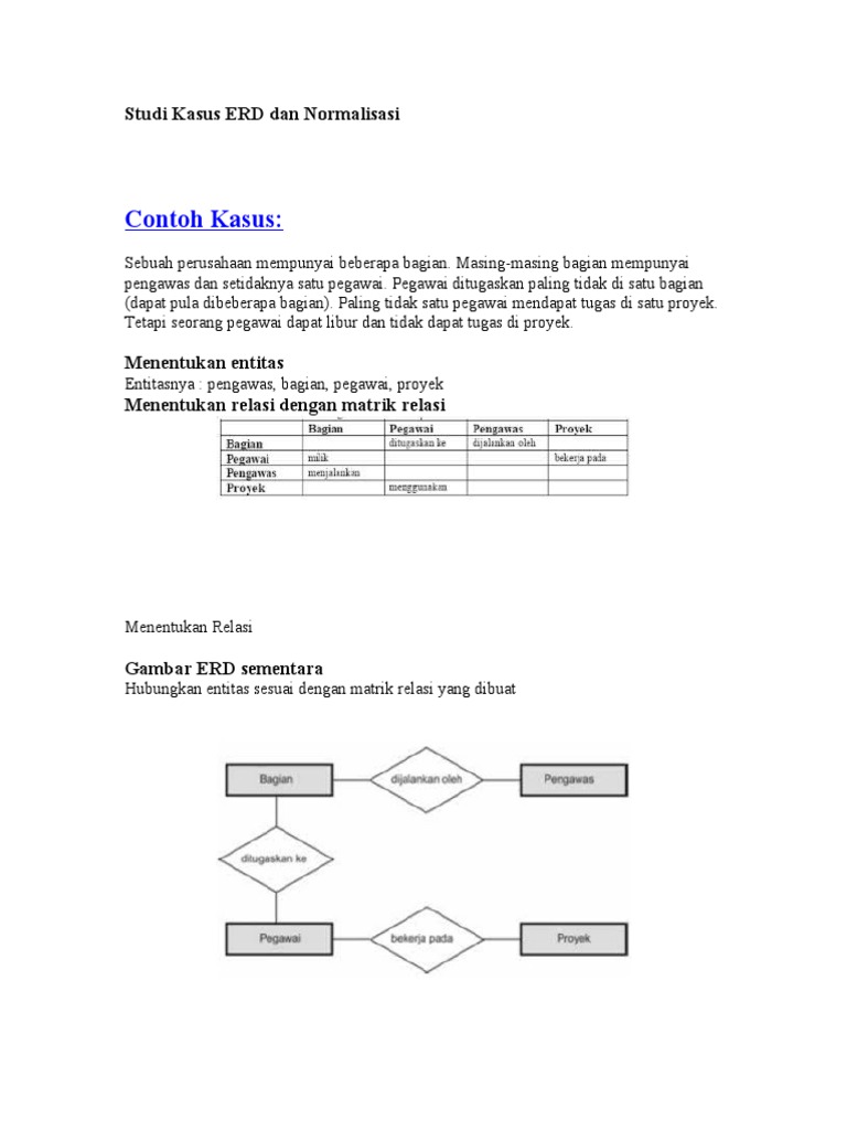 Studi Kasus ERD Dan Normalisasi | PDF