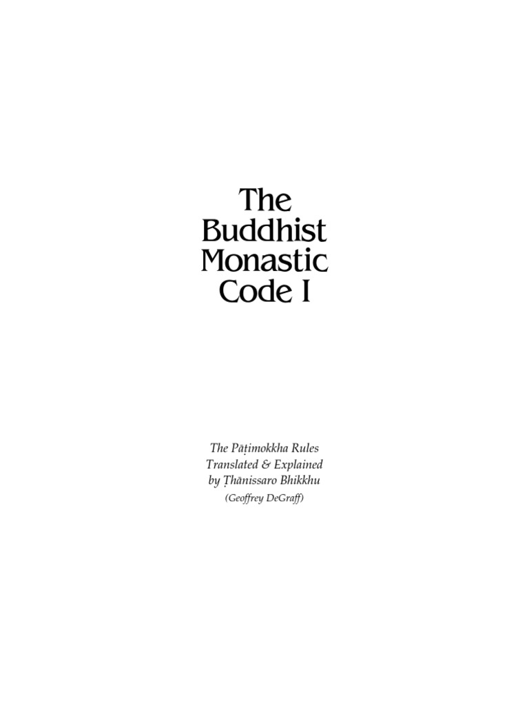 The Buddhist Monastic Code 1 Rule Index | PDF | Noble Eightfold Path ...