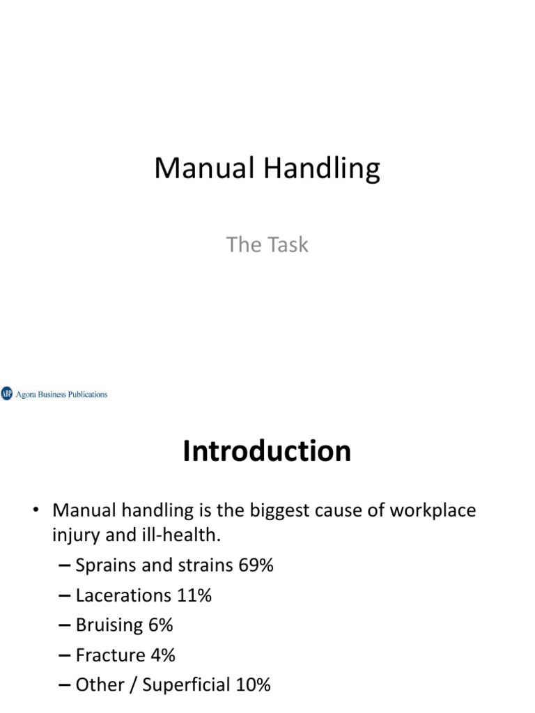 Manual Handling - Powerpoint Presentation For Staff Training | PDF