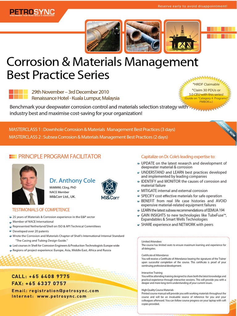 Corrosion & Materials Management: Best Practice Series | PDF