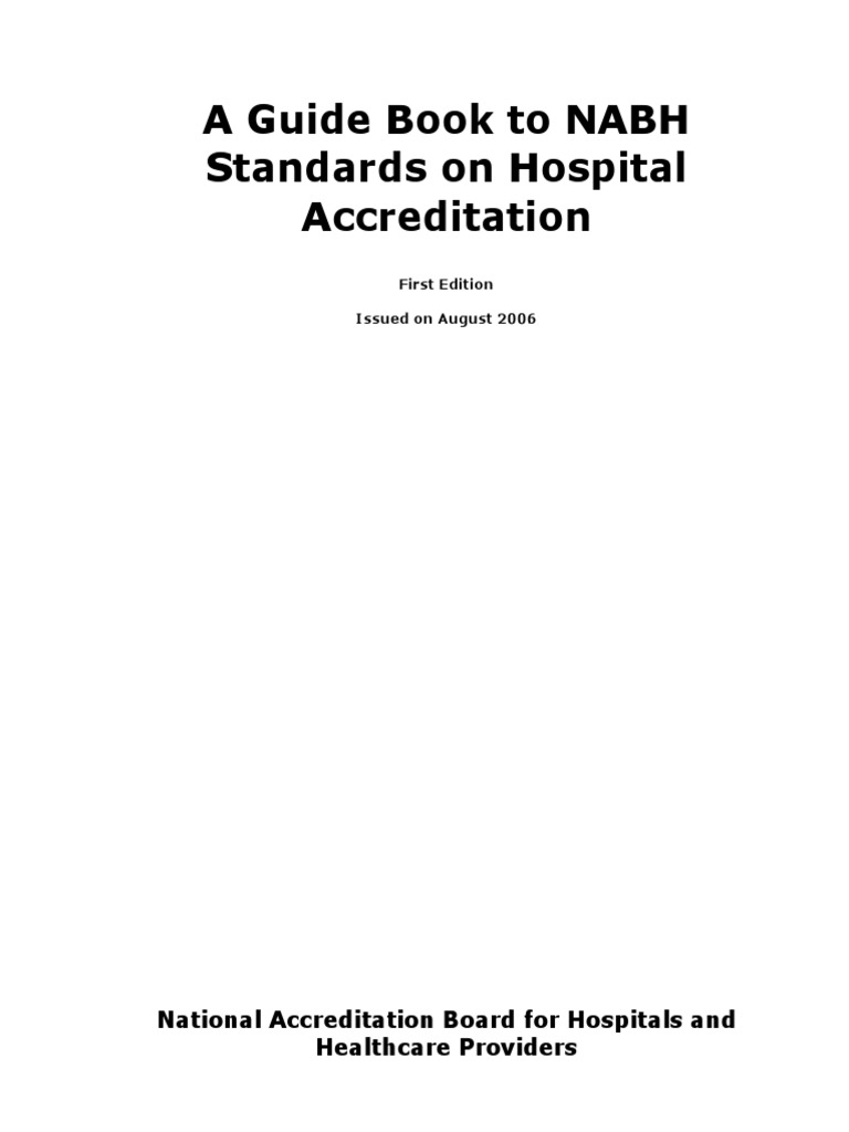 Guide Book NABH Standards | PDF | Patient | Cardiopulmonary Resuscitation