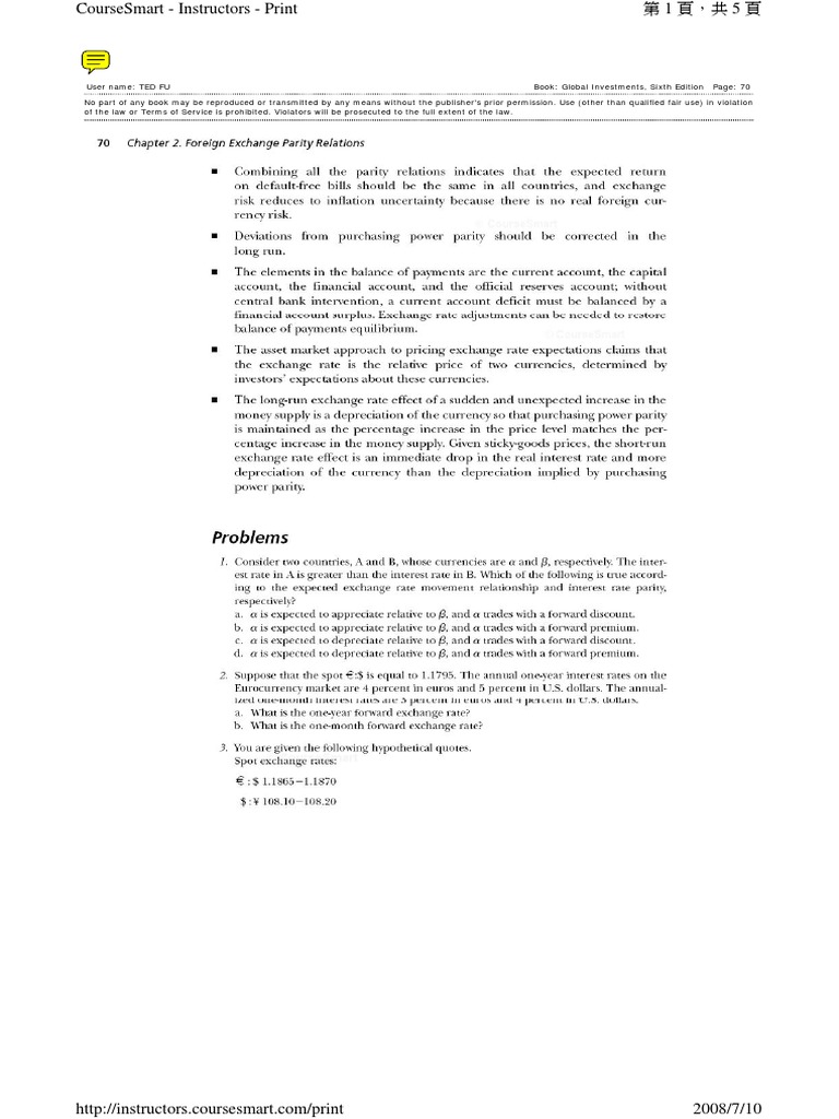 Solnik Chapter 2 Problems | PDF | Career & Growth | Business