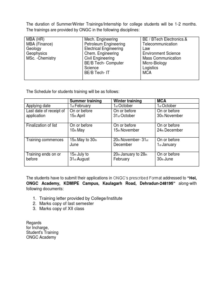 Ongc Internship | PDF | Engineering | Academia