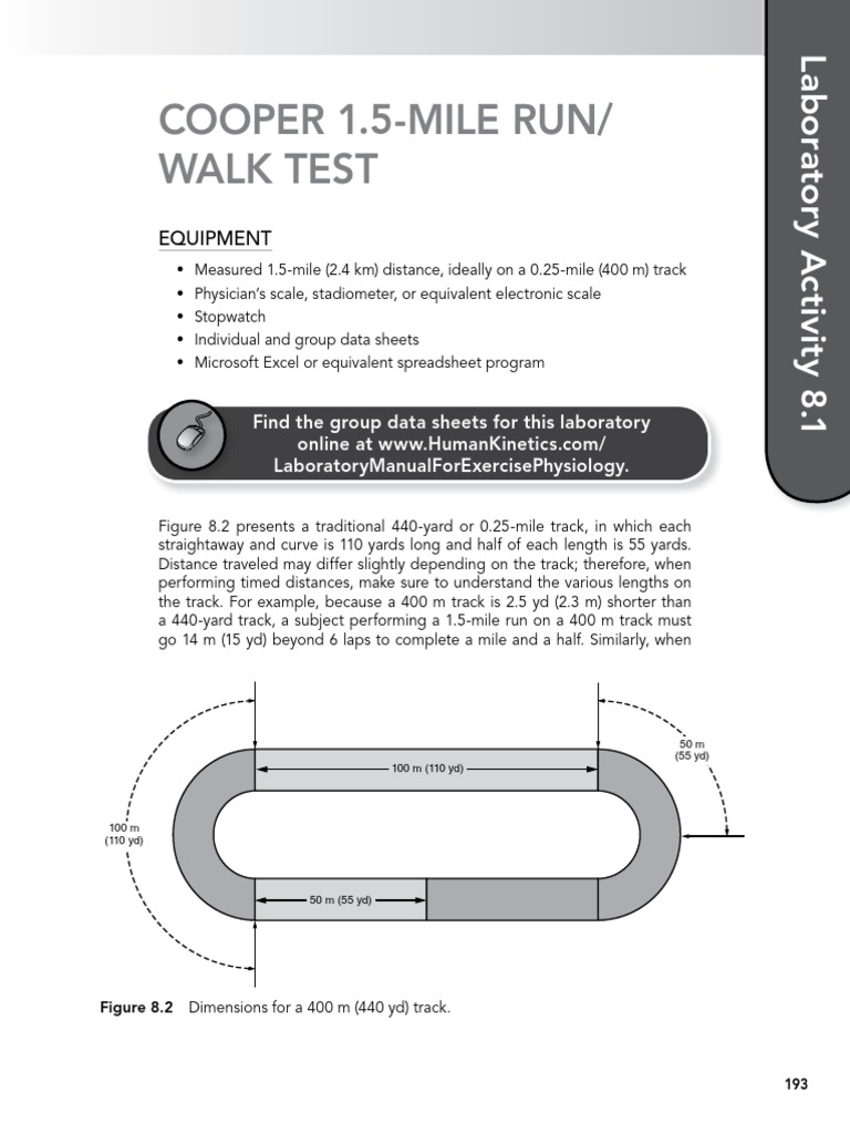 Cooper Walk Run Test | PDF | Aerobic Exercise | Physical Fitness