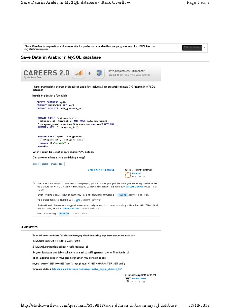 Save Data In Arabic In Mysql Database Pdf Character Encoding My Sql