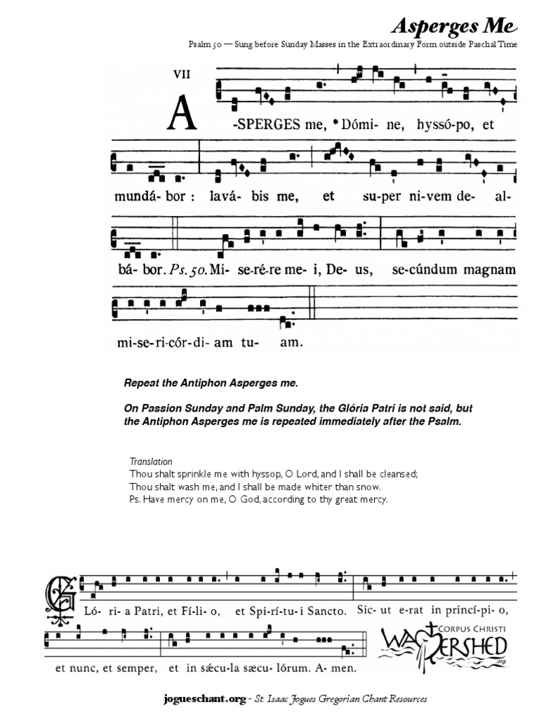 Asperges Me | PDF