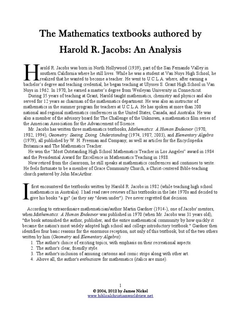 Jacobs Math | PDF | Textbook | Teaching Mathematics