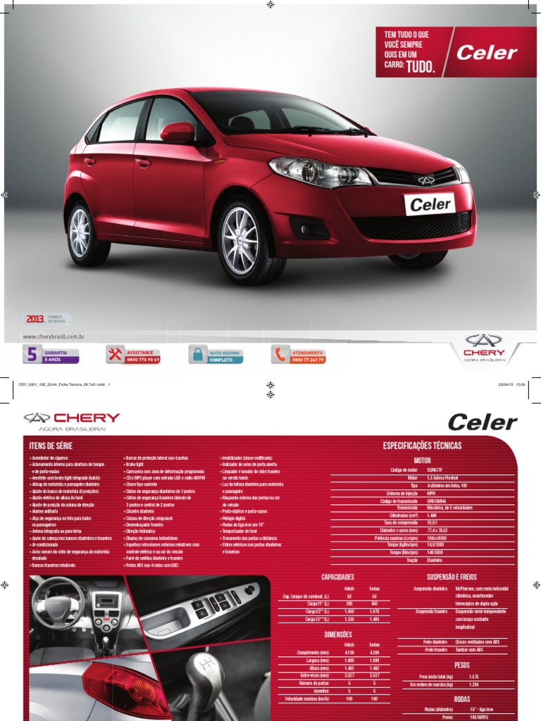 Ficha Tecnica Celer | PDF | Suspensão (veículo) | Freios ABS