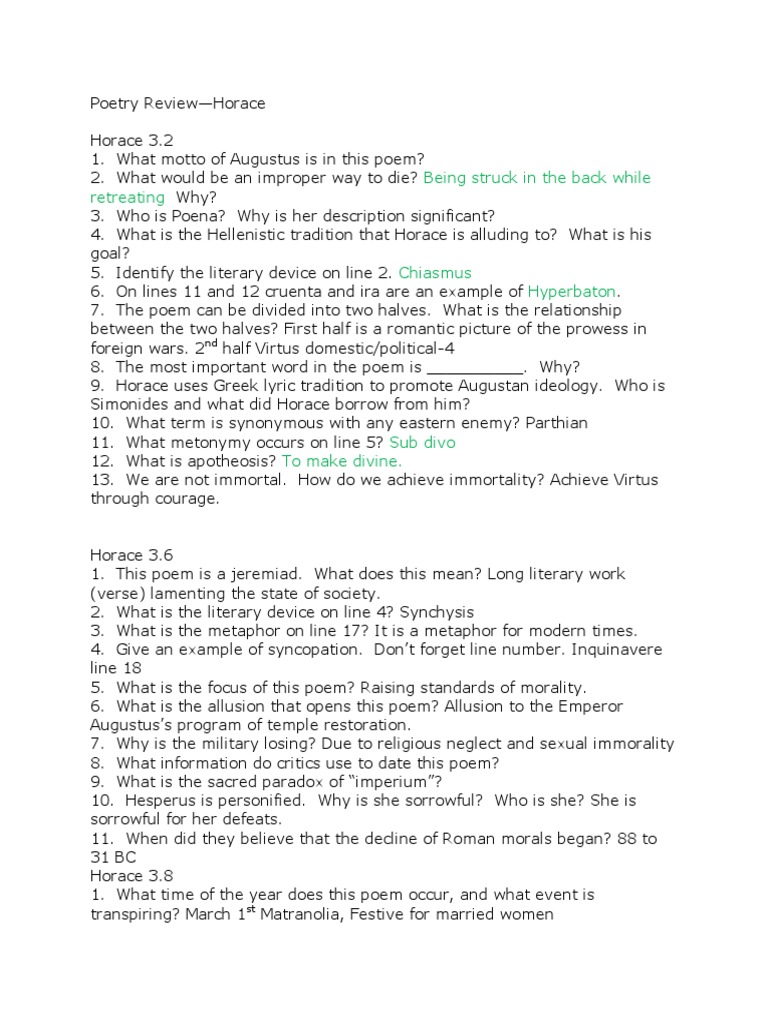 Poetry Review Horace | PDF | Horace | Poetry