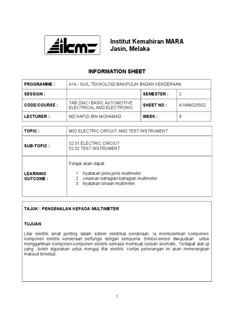 Panduan Multimeter | PDF