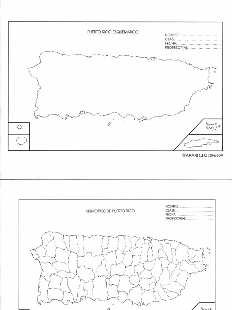 Mapa Y Municipios De Puerto Rico