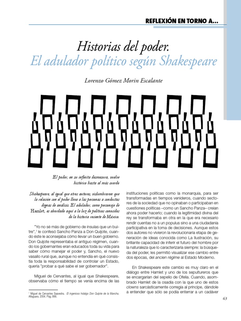 El Adulador Político Según Shakespeare | PDF | William Shakespeare ...