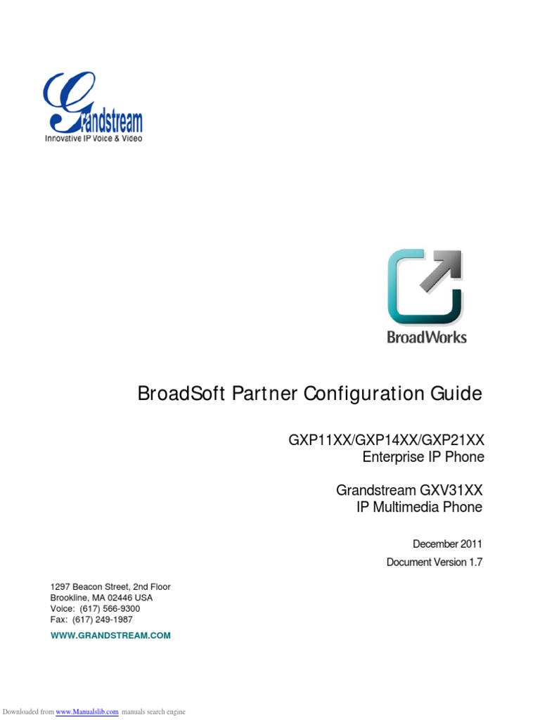 Broadsoft Partner Configuration Guide | PDF | Session Initiation Protocol | Provisioning