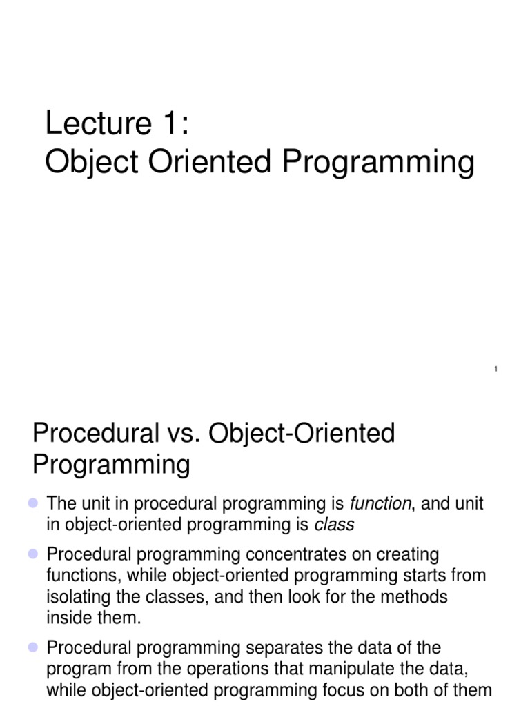 Object Oriented Programming In Java Pdf Method Computer Programming Class Computer