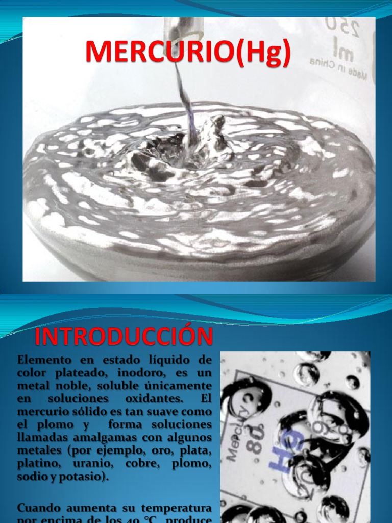 Propiedades y usos del mercurio | PDF | Mercurio (Elemento) | Minerales
