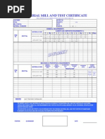 Sample Mill Certificate | PDF