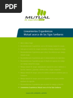 NIOSH Faja Lumbar | PDF | Factores humanos y ergonomía | Especialidades Medicas
