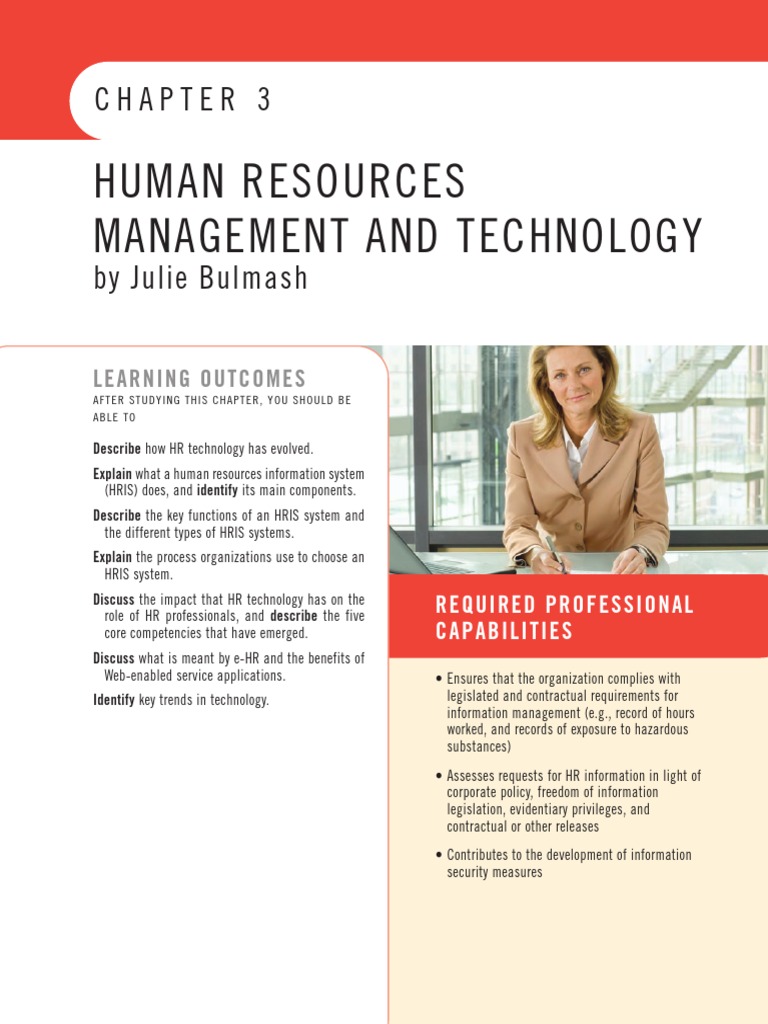 Human Resources Management and Technology | Download Free PDF | Human ...